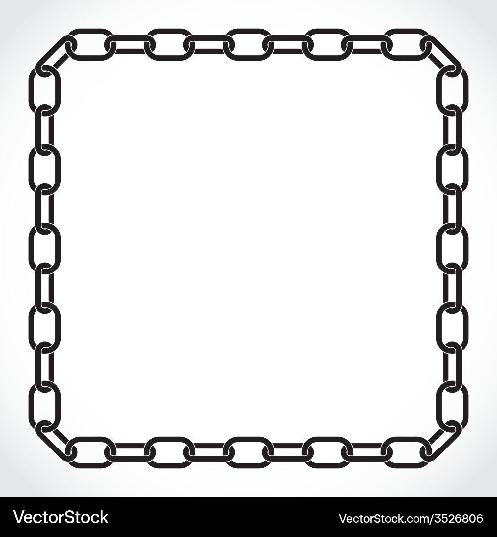 Frame of the chain Royalty Free Vector Image - VectorStock