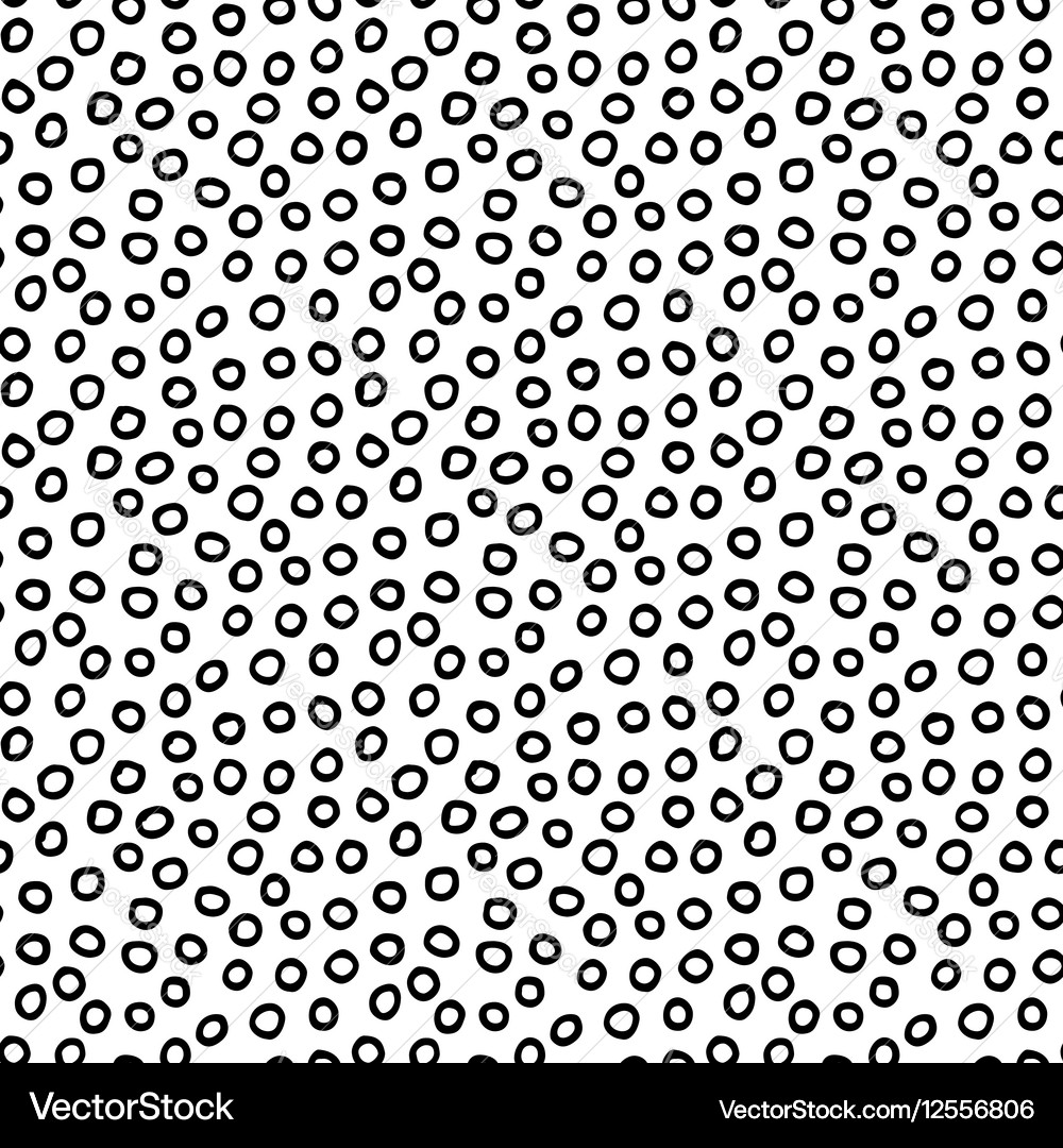 Hand drawn polka dot seamless pattern Royalty Free Vector