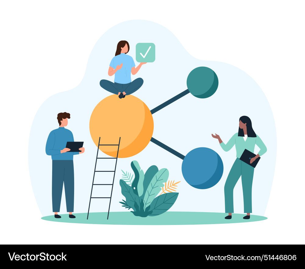 Hub network connection data organization of Vector Image