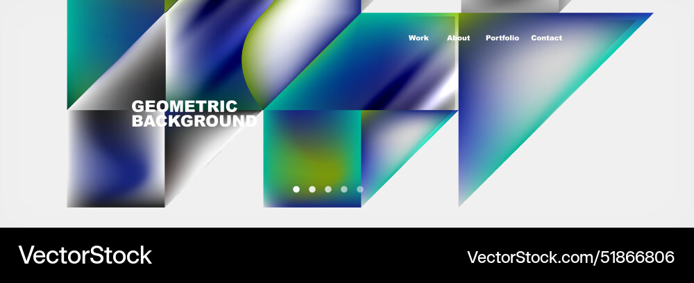 Minimal geometric web site page template design Vector Image