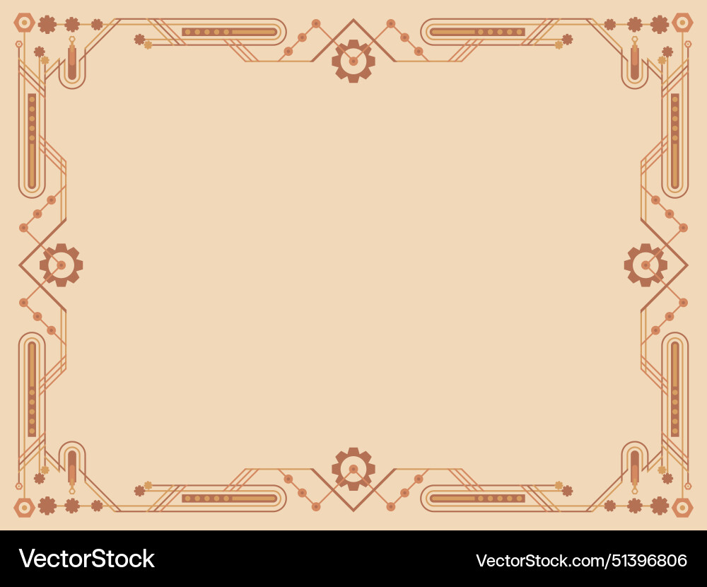 Retrofuturistic frame in geometric style Vector Image