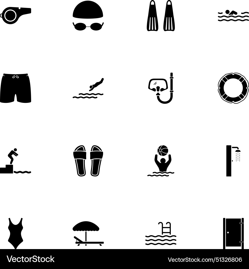 Water pool icon - expand to any size change Vector Image