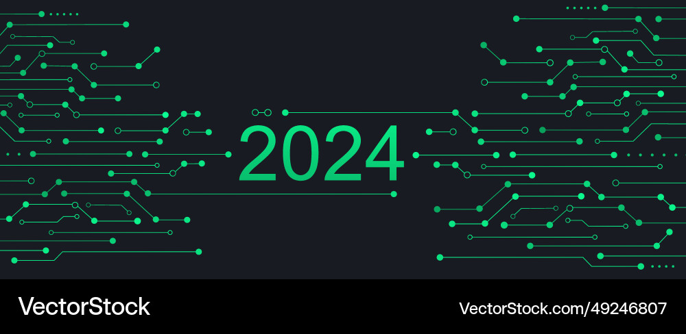 Ai digital technology with connected dots Vector Image
