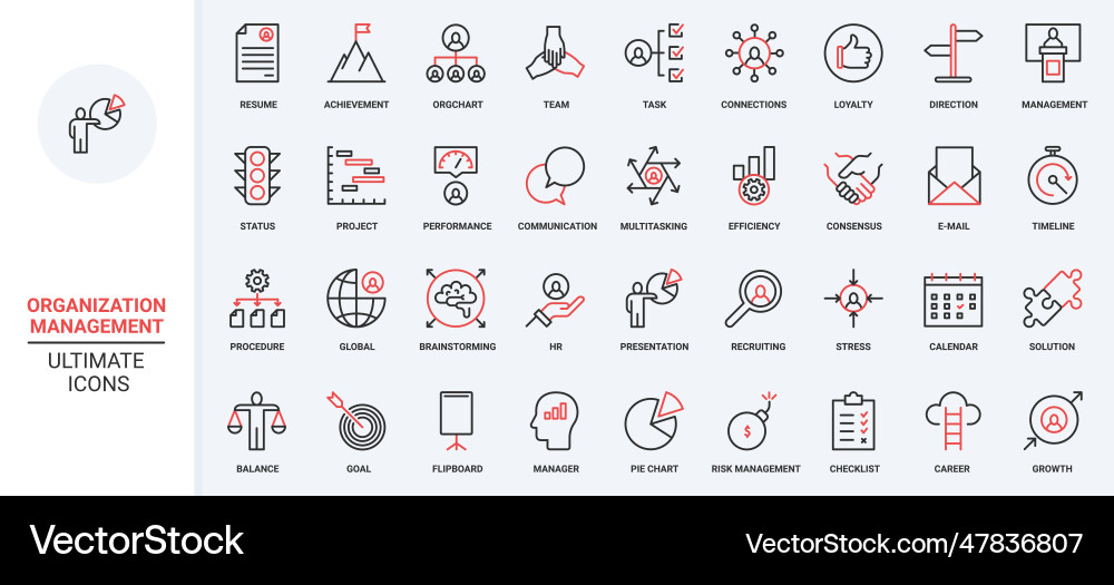 Business management human resource organization Vector Image