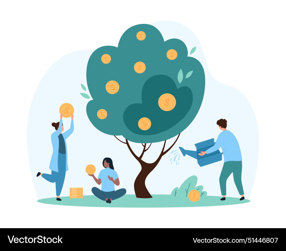 Financial investments growth increase earning Vector Image