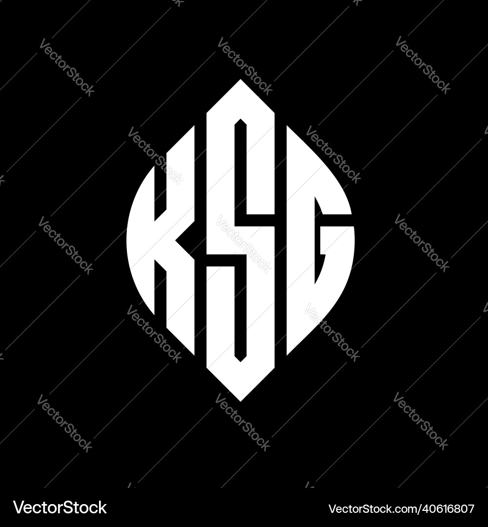 Ksg circle letter logo design Royalty Free Vector Image