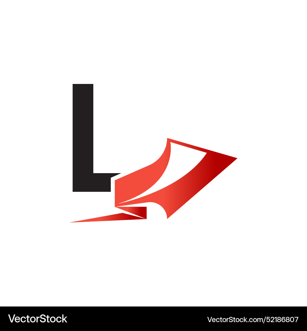 Letter l logo template colorful Royalty Free Vector Image