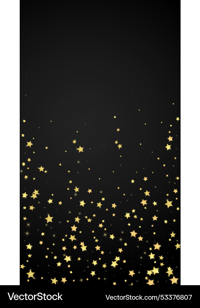 Magic stars overlay gold scattered Royalty Free Vector Image