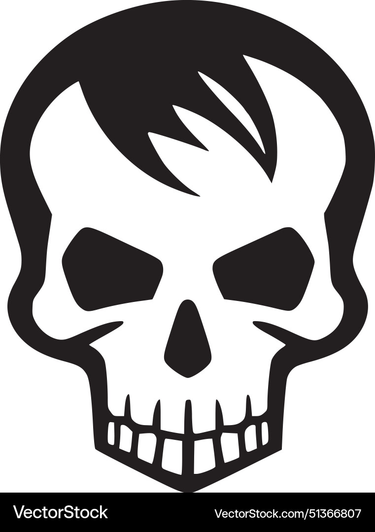 Skull - minimalist and simple silhouette Vector Image