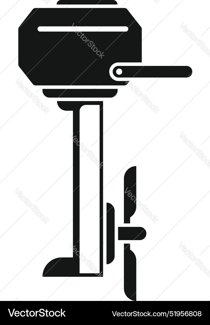 Boat motor icon showing propeller and engine Vector Image