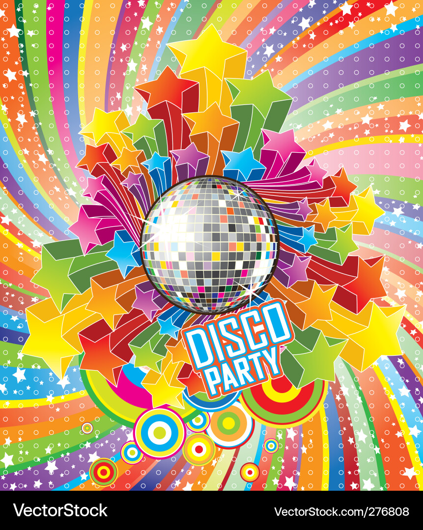 Disco party Royalty Free Vector Image - VectorStock