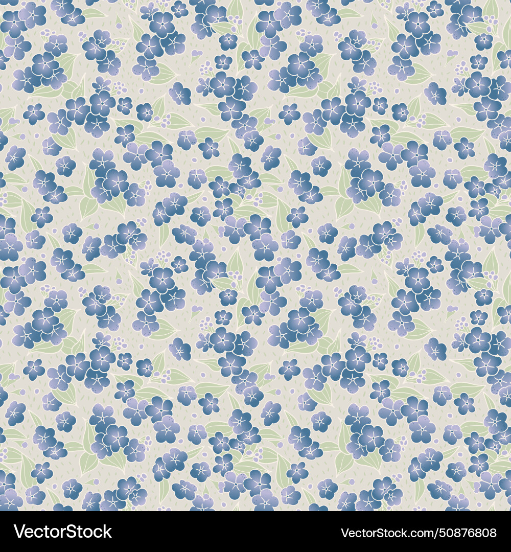 Forget me not floral seamless pattern Royalty Free Vector