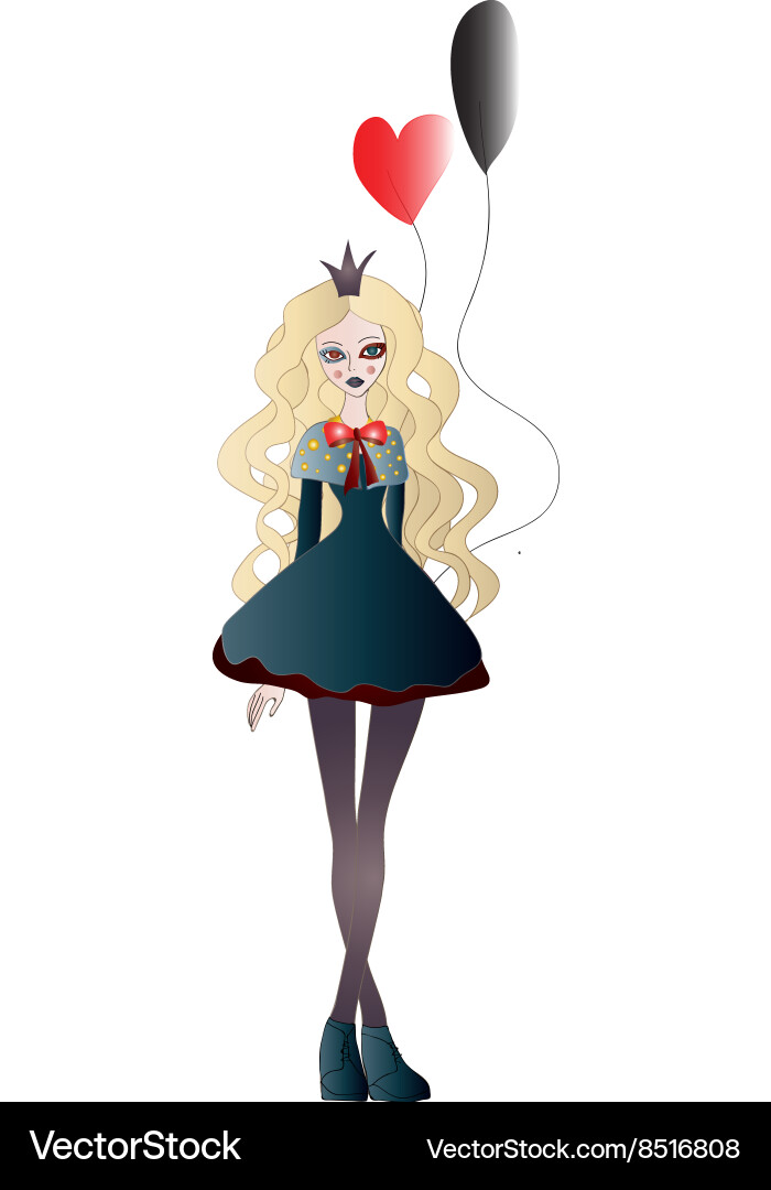 Goth girl Royalty Free Vector Image - VectorStock