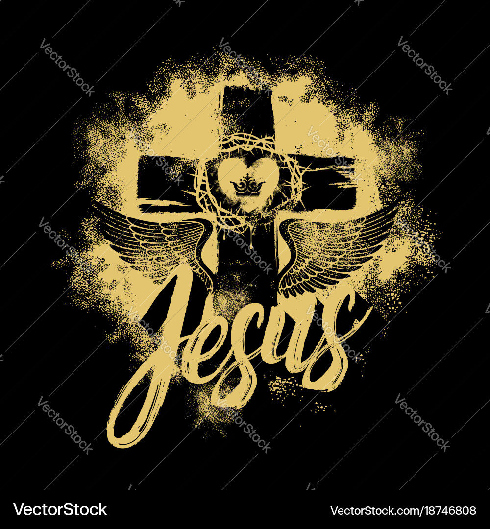 Lord and Savior Cross Royalty Free Vector Image