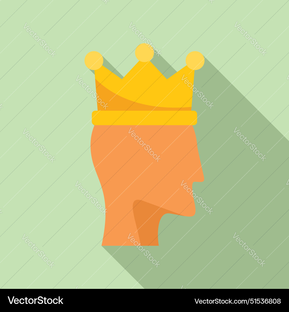 Man wearing golden crown profile Royalty Free Vector Image