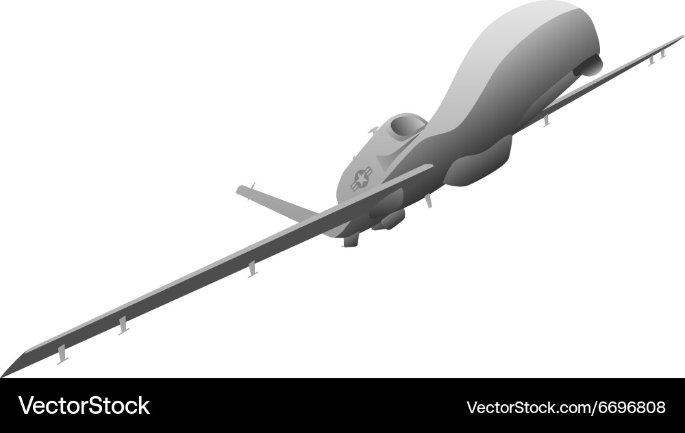 Militärdrohne Lizenzfreies Vektorbild - VectorStock
