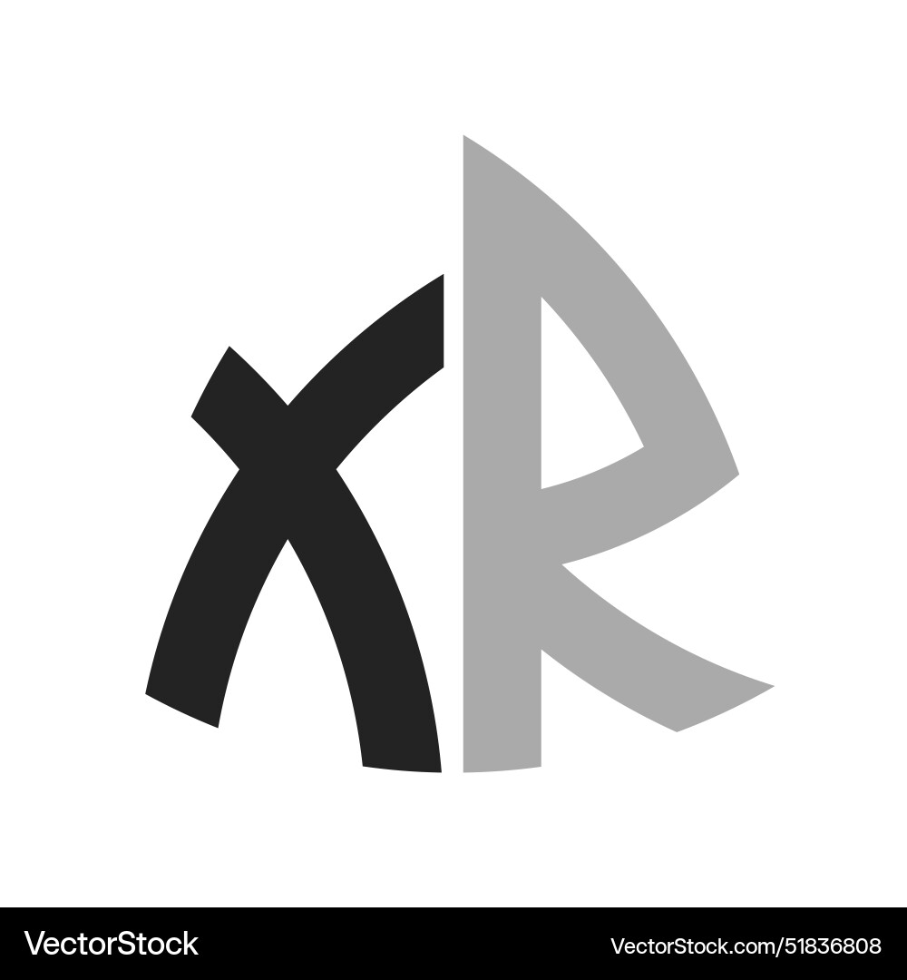 Modern creative xr logo design letter icon Vector Image