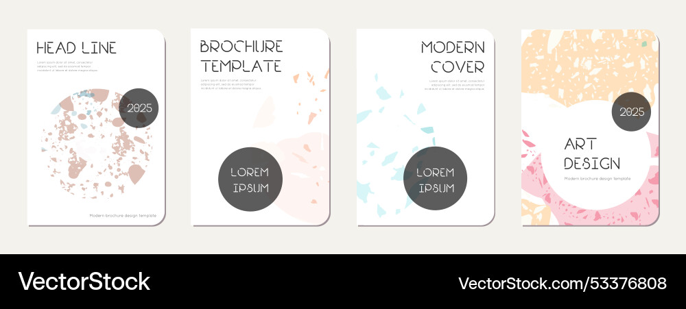Notepad cover design terrazzo abstract Royalty Free Vector