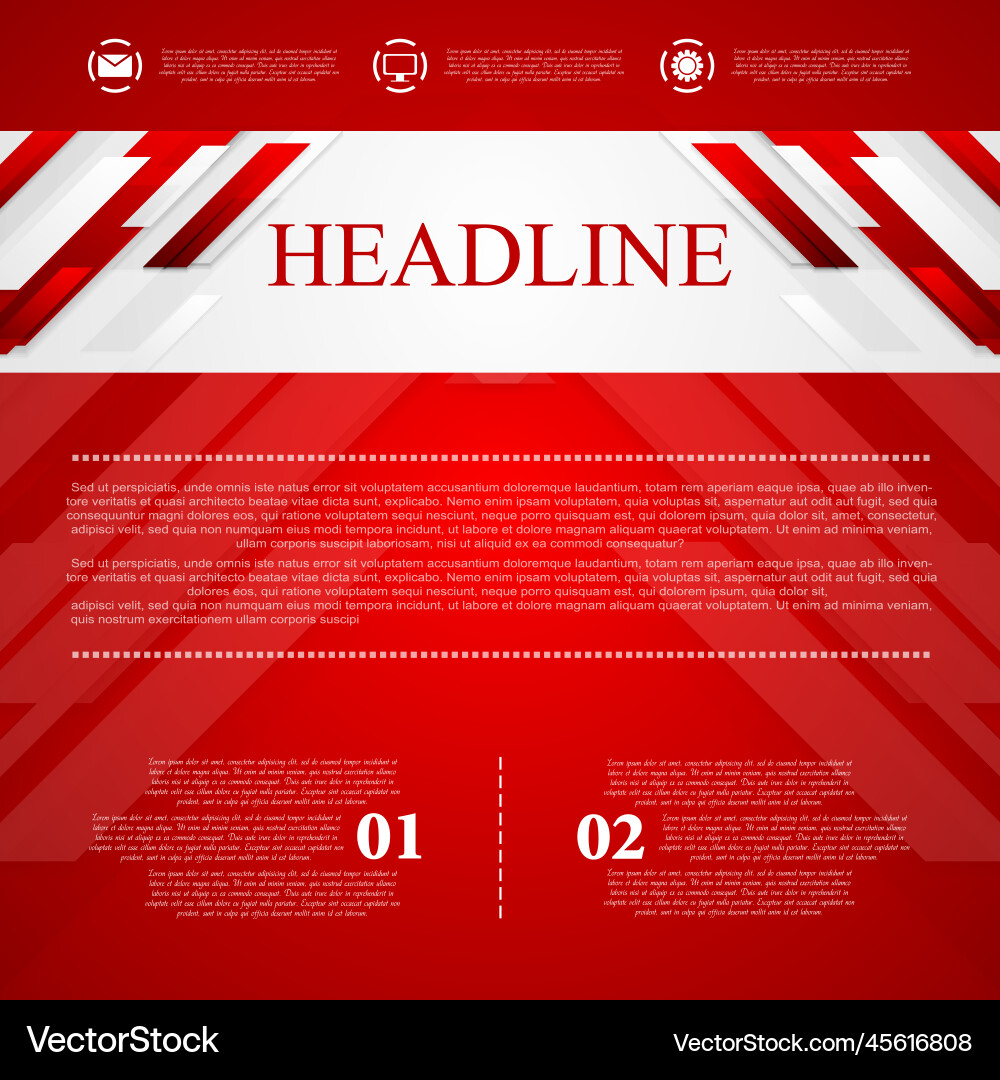 Red corporate abstract background Royalty Free Vector Image