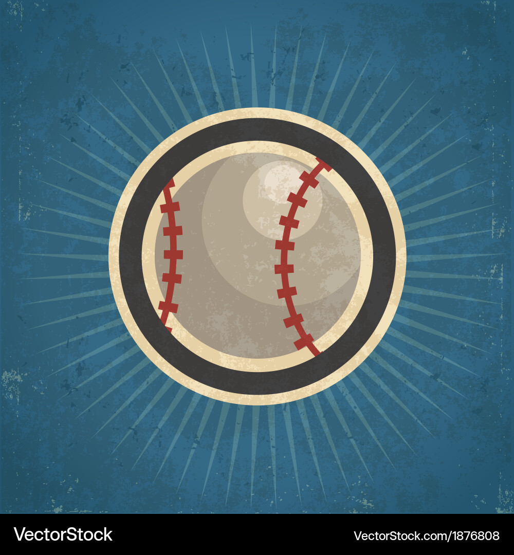 Retro baseball Royalty Free Vector Image - VectorStock