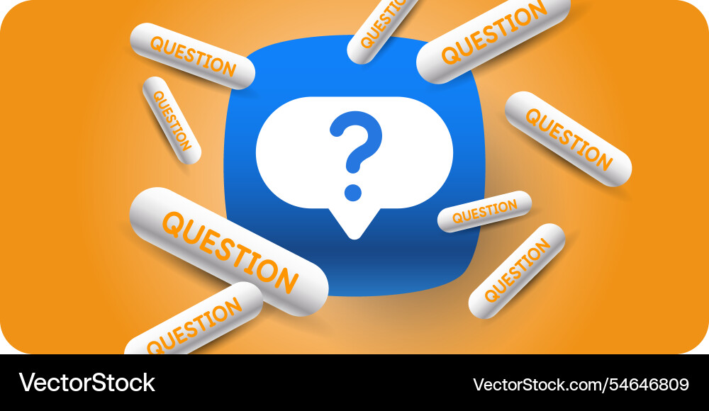 A poster with question mark that needs Royalty Free Vector