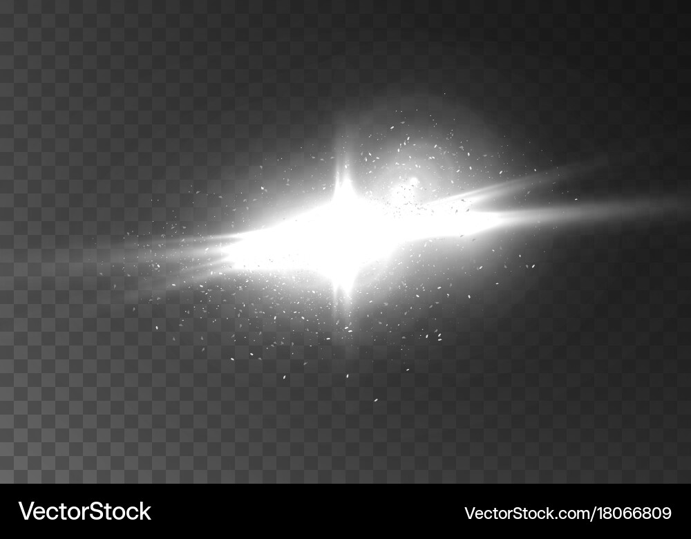 Lens flare realistic glow effect Royalty Free Vector Image