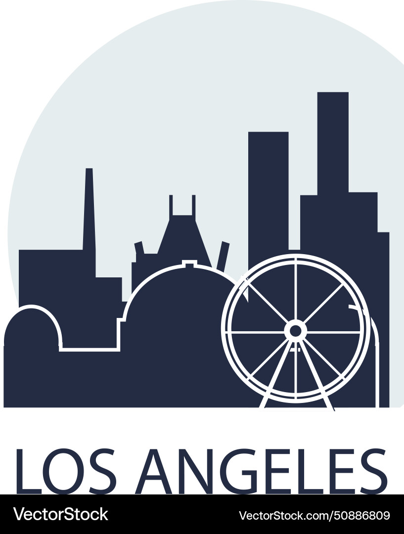 Los angeles logo Royalty Free Vector Image - VectorStock