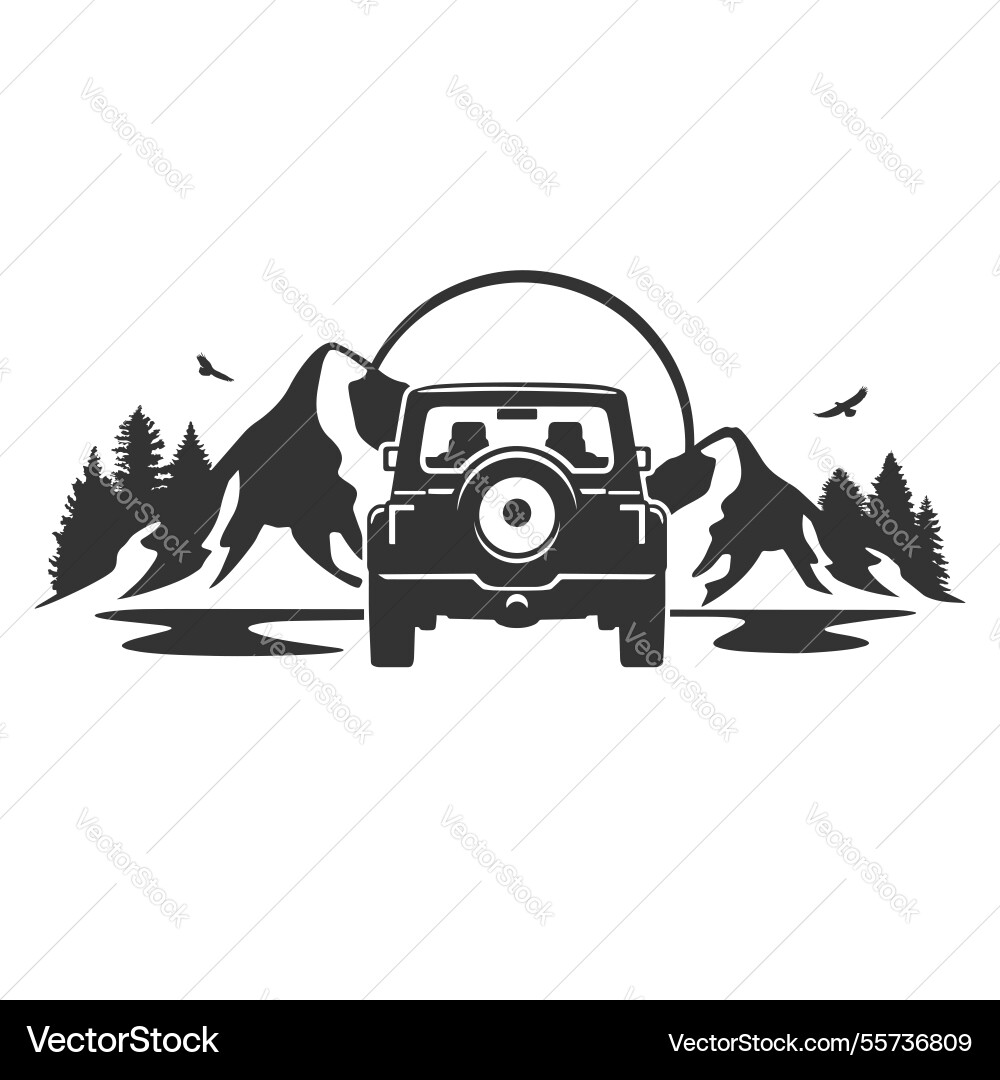 Off road clip art design shape Royalty Free Vector Image