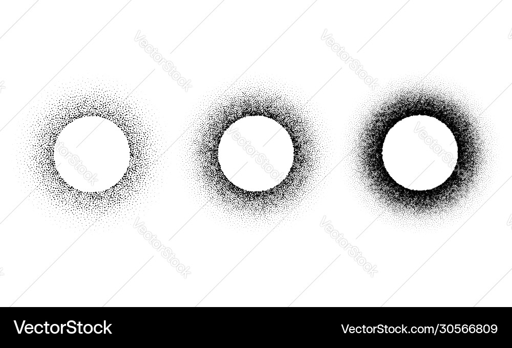 Round Ink Splatter Stencil Royalty Free Vector Image