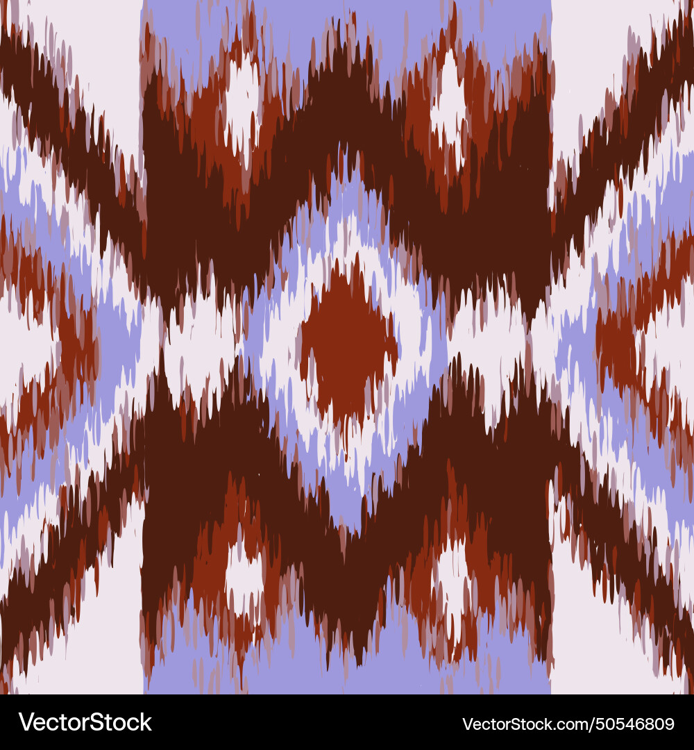Seamless ikat pattern abstract background Vector Image