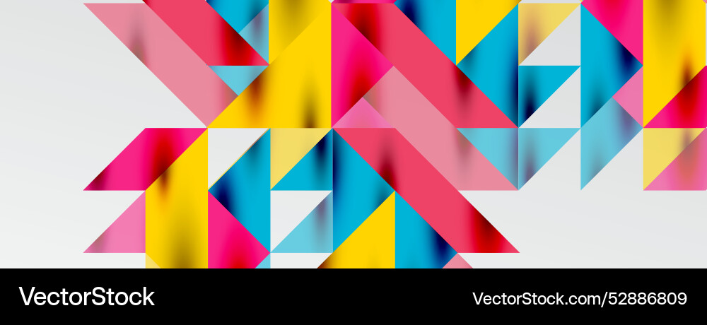 Tech minimal overlapping triangle shapes elements Vector Image