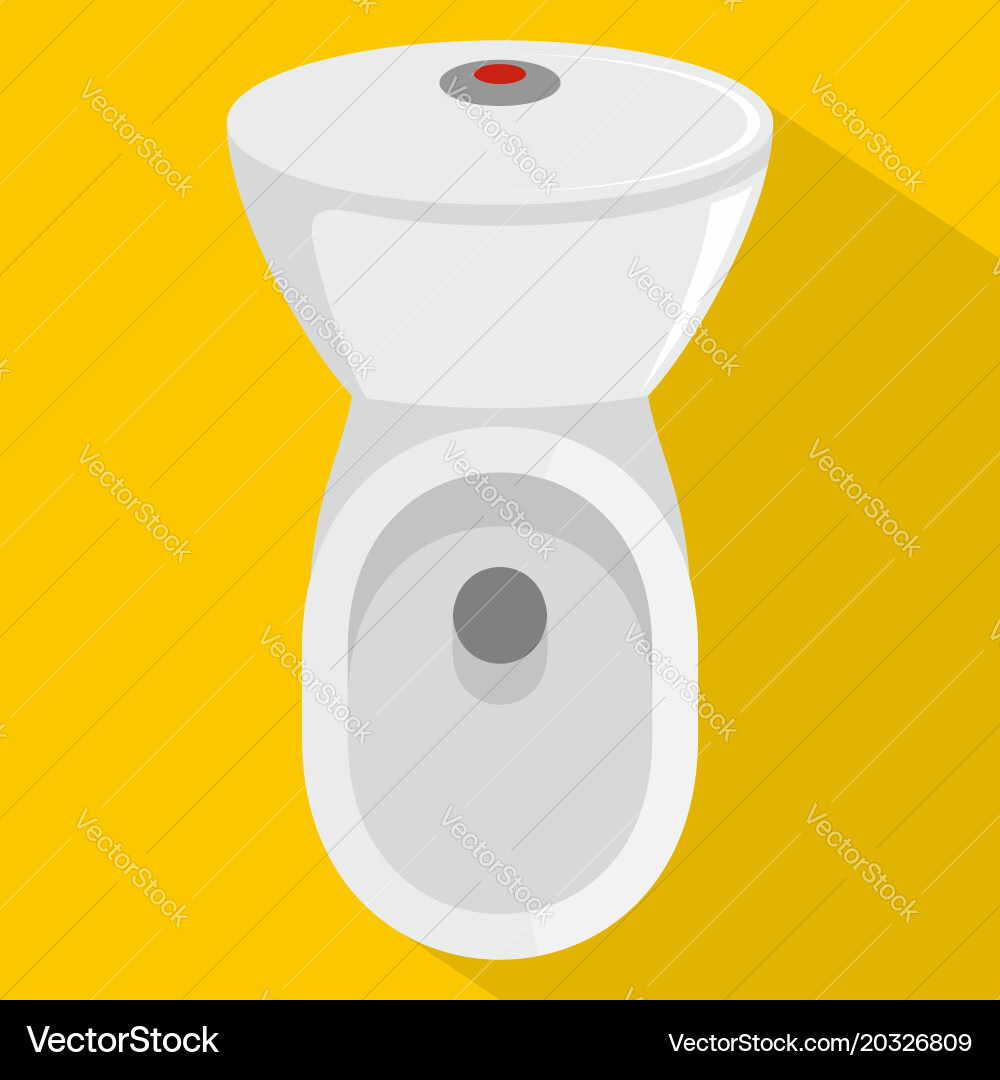 Wc icon flat style Royalty Free Vector Image - VectorStock
