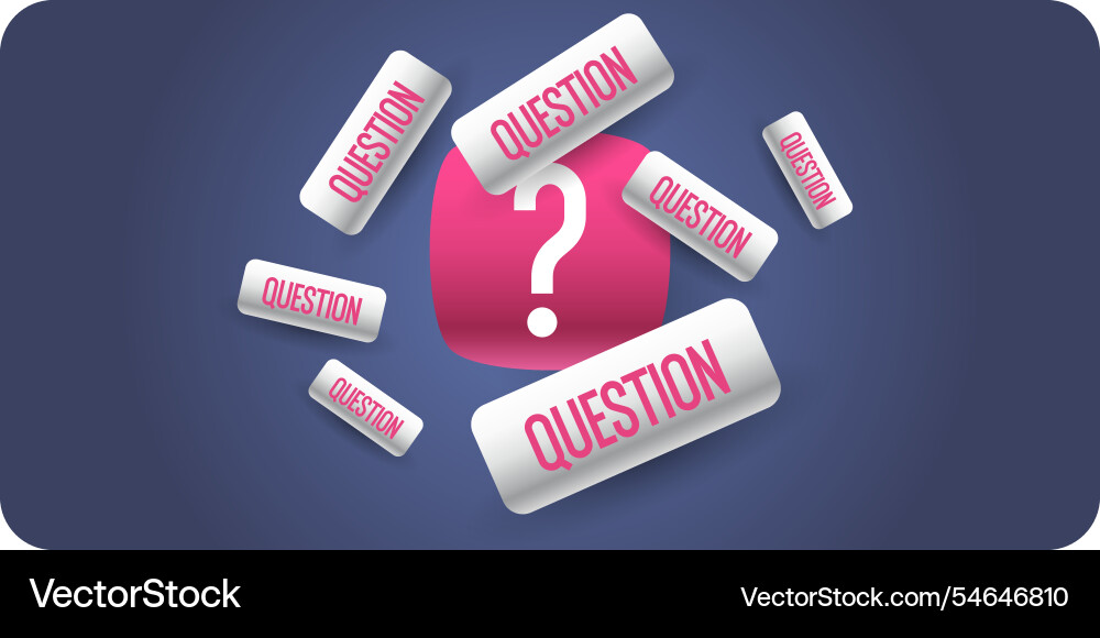 A poster with question marks Royalty Free Vector Image
