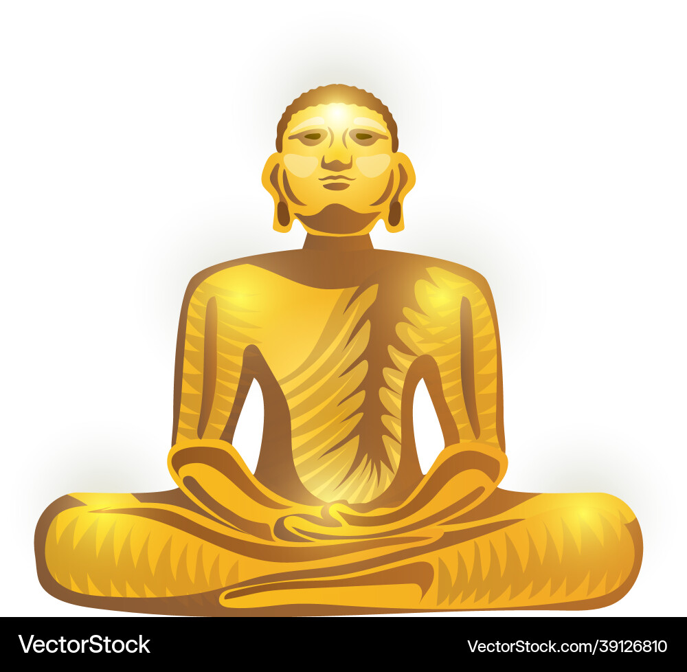 Buddha statue Royalty Free Vector Image - VectorStock