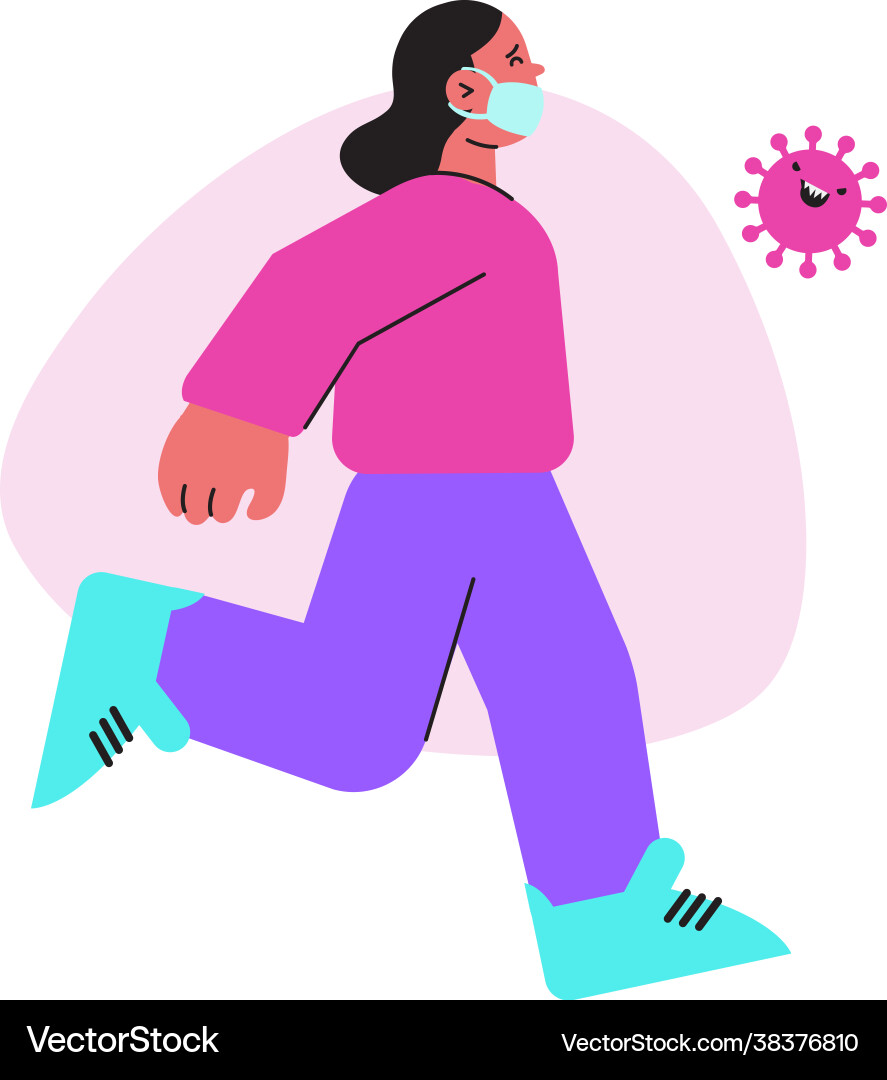 Coronavirus flat icon Royalty Free Vector Image