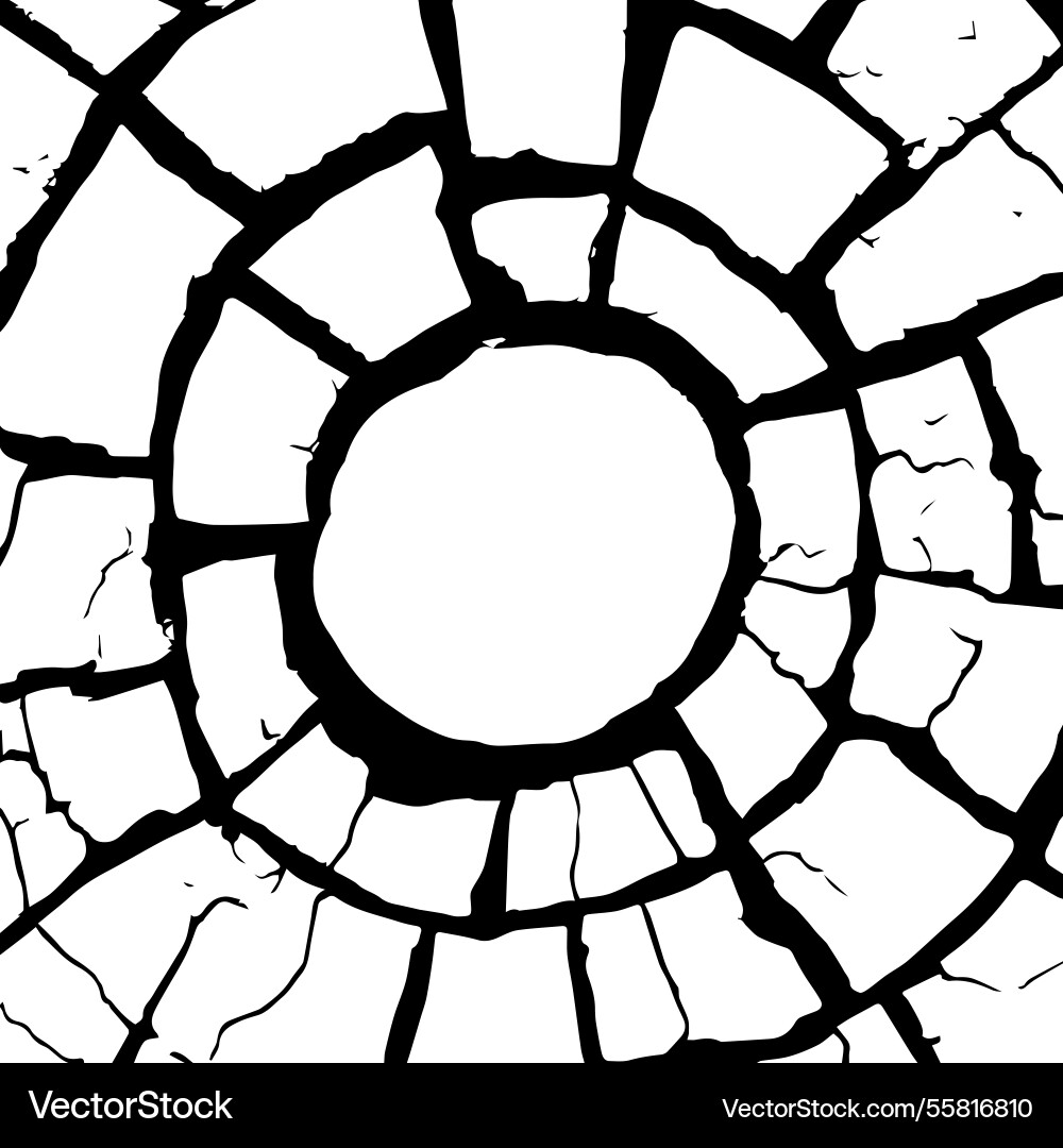 Ground crack breaks land surface frame style Vector Image