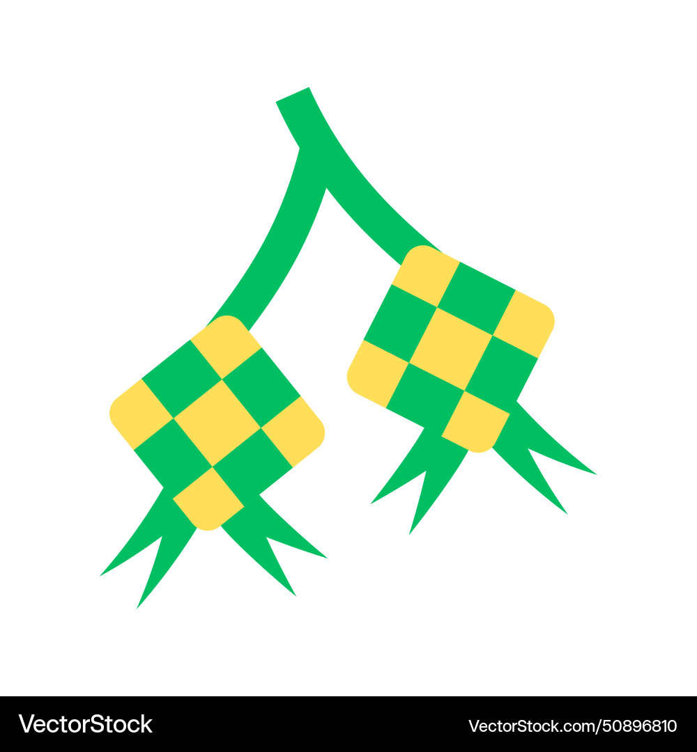 Ketupat design icon food Royalty Free Vector Image