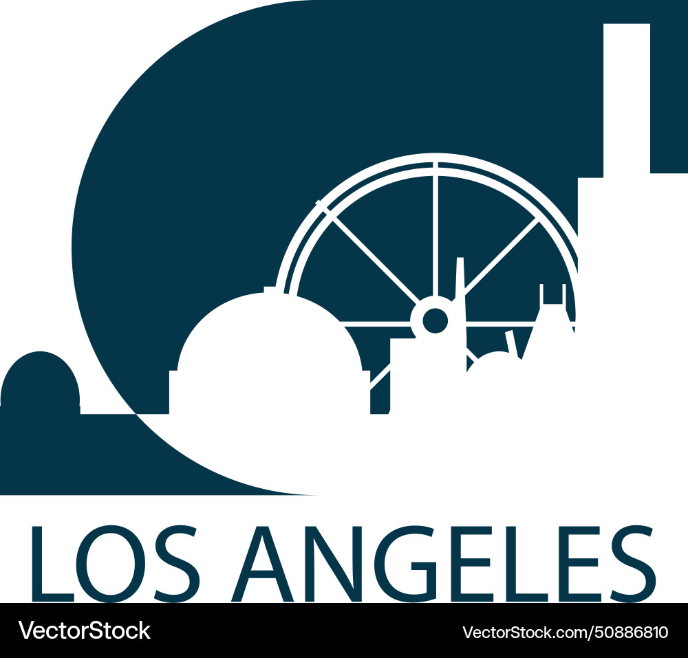 Los angeles logo Royalty Free Vector Image - VectorStock