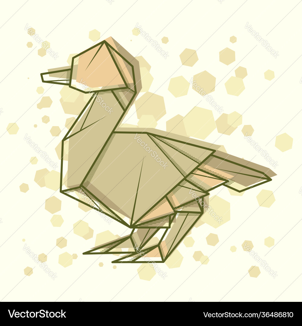 Minimalist Duck Outline Royalty Free Vector Image