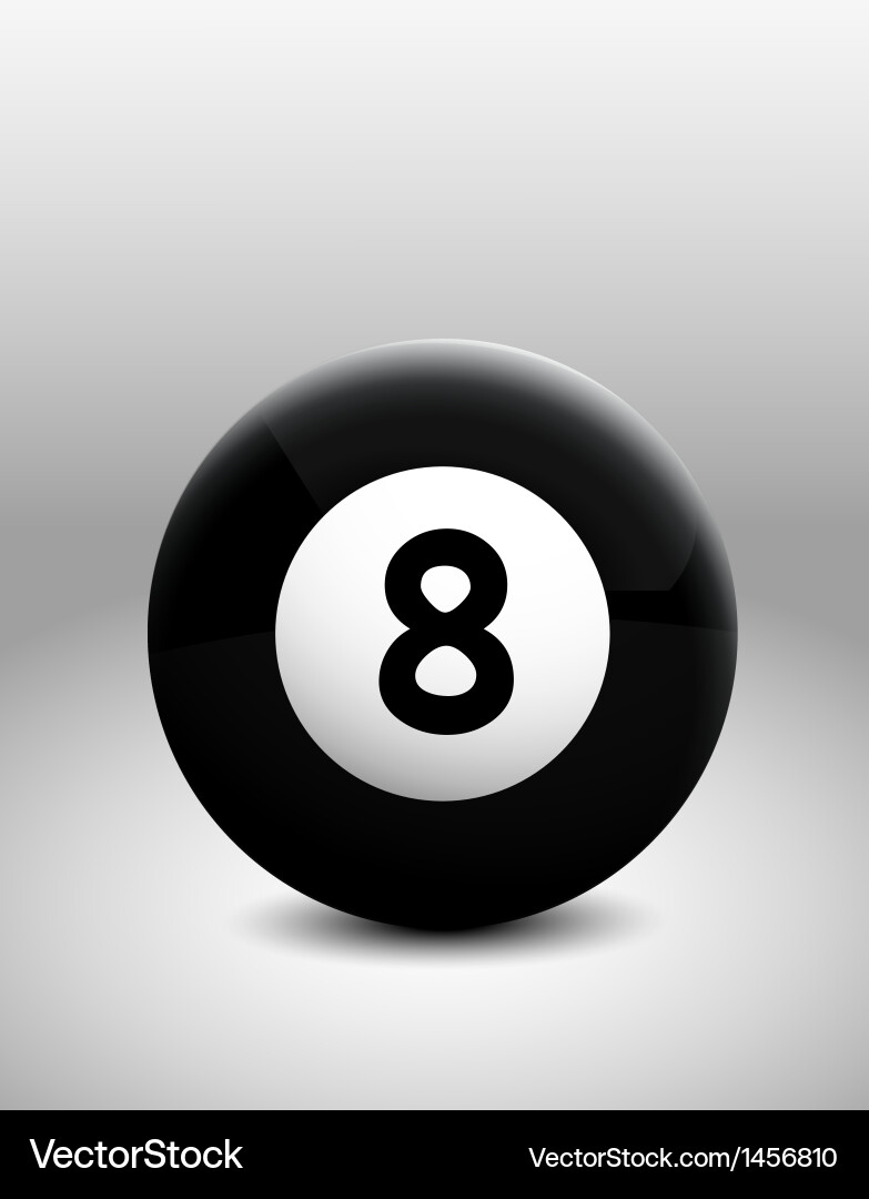 Number 8 ball Royalty Free Vector Image - VectorStock