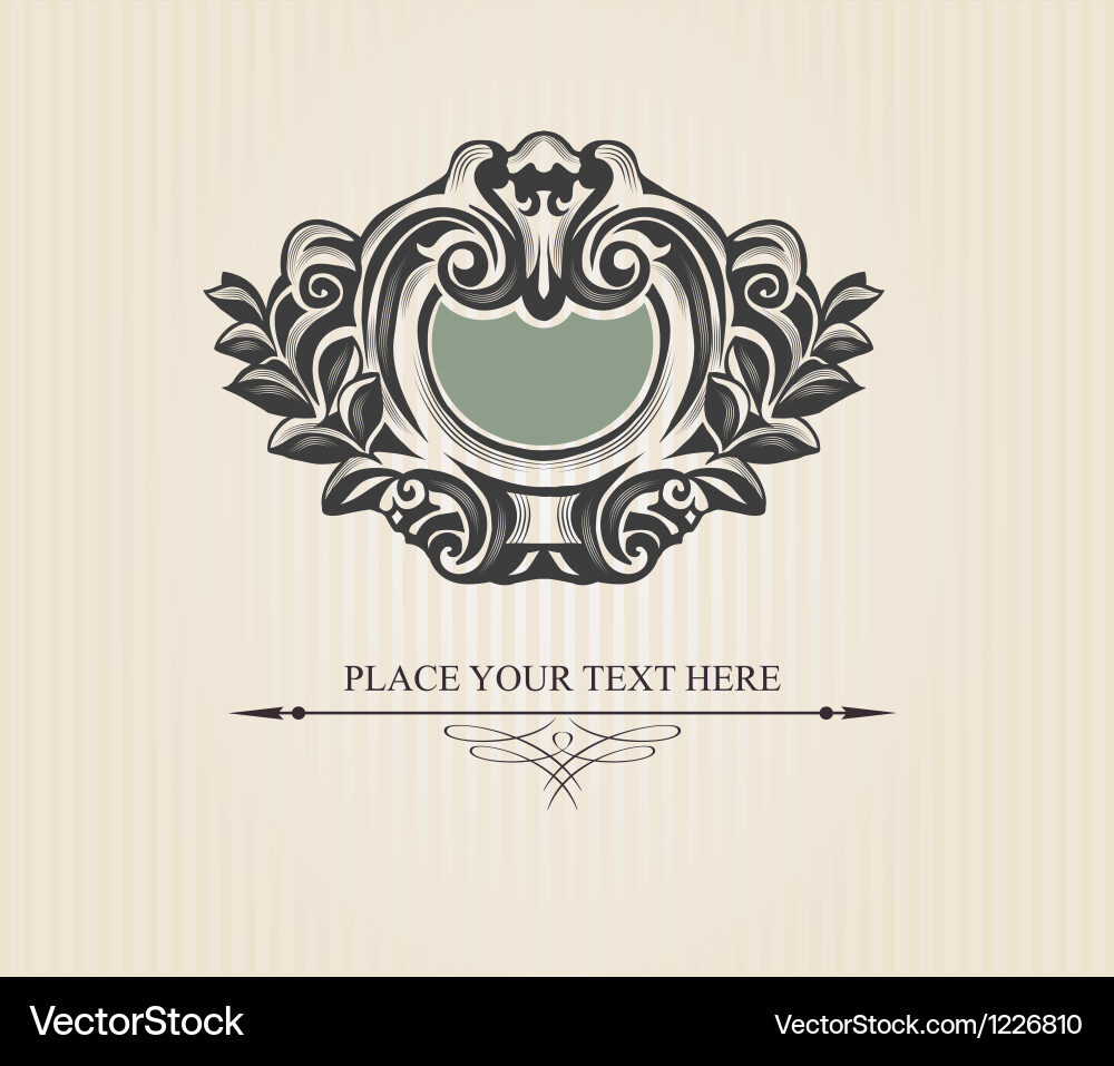 Ornate Shield Decoration Royalty Free Vector Image
