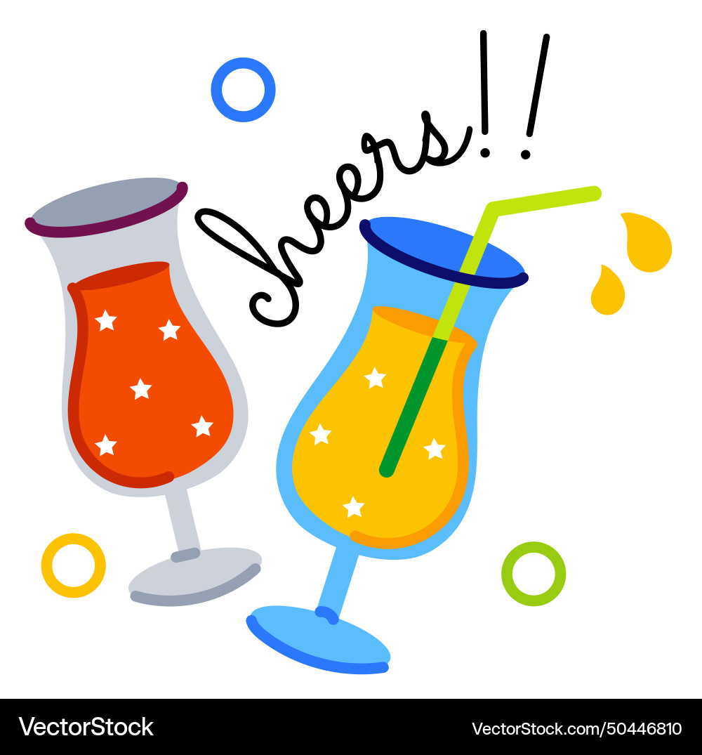 Party cheers Royalty Free Vector Image - VectorStock