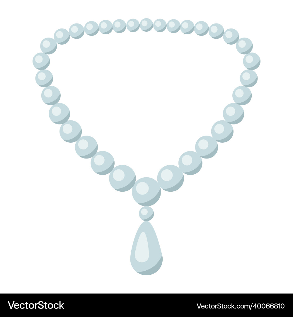 Pearl chain beautiful jewelry Royalty Free Vector Image