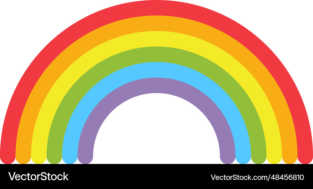 Rainbow curve icon color gay pride shape Vector Image