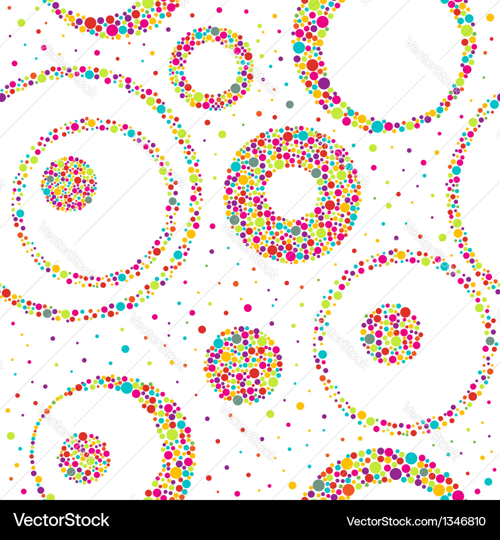 Seamless abstract pattern with circles and chaotic