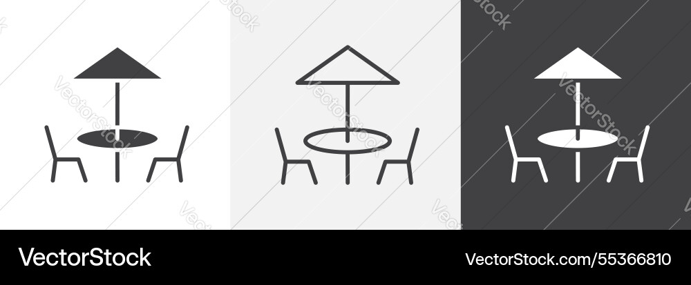 Terrace icons collection graphic designs for ui Vector Image