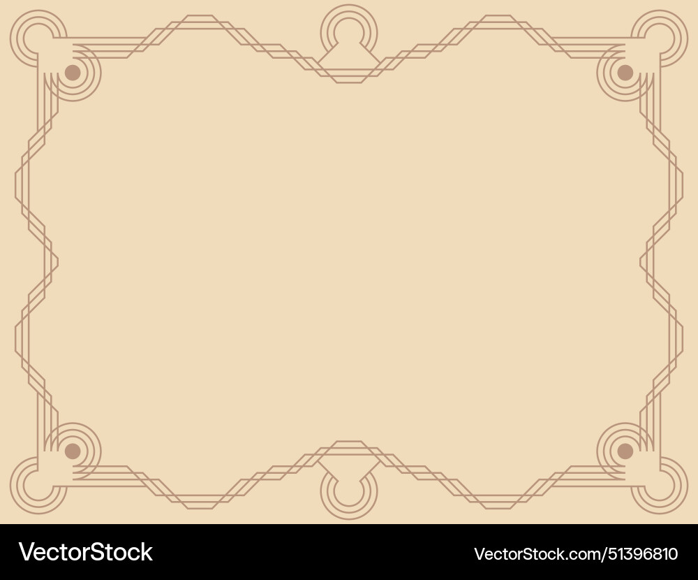 Vintage frame in minimalist style retro Royalty Free Vector