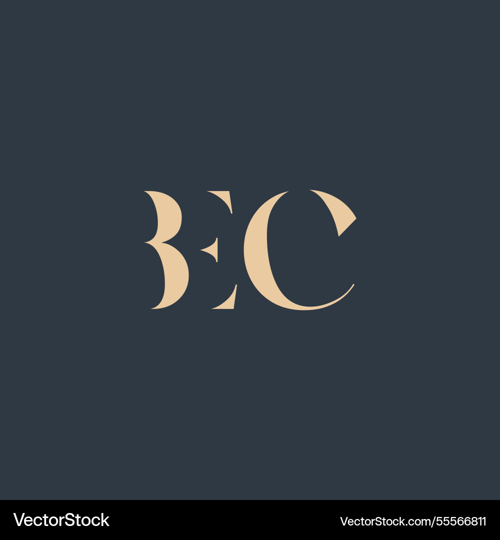 Bec abstract letter logo Royalty Free Vector Image
