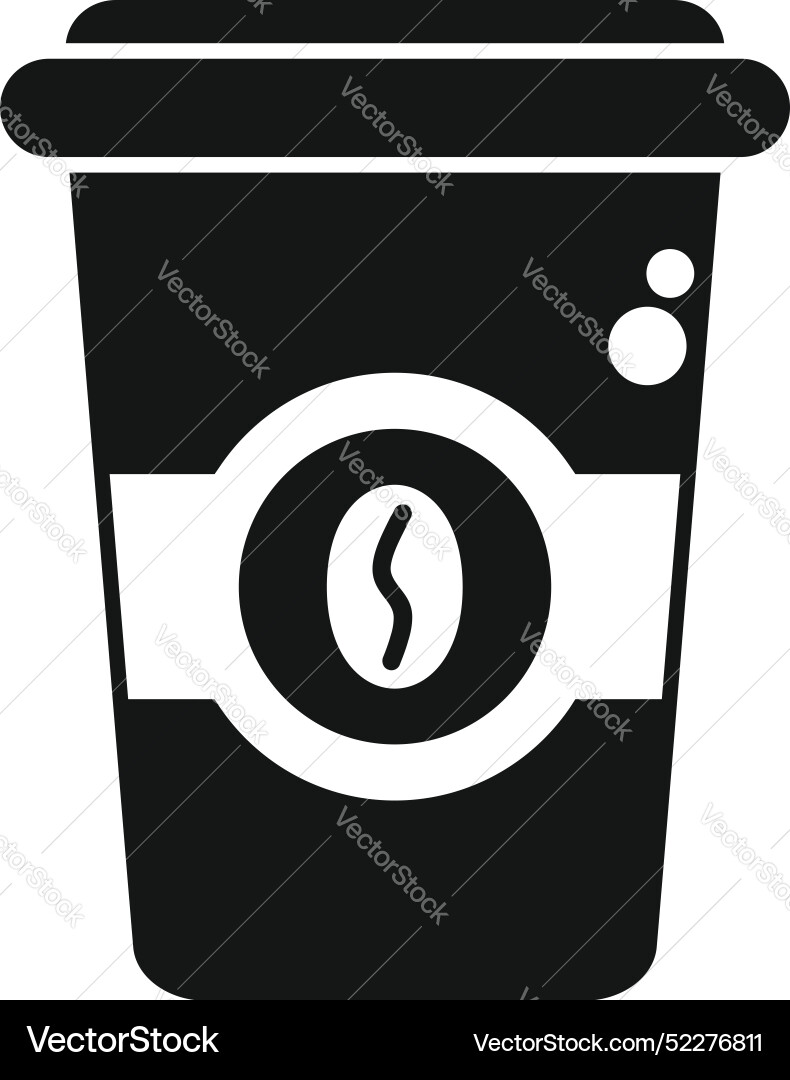 Black and white disposable coffee cup Royalty Free Vector