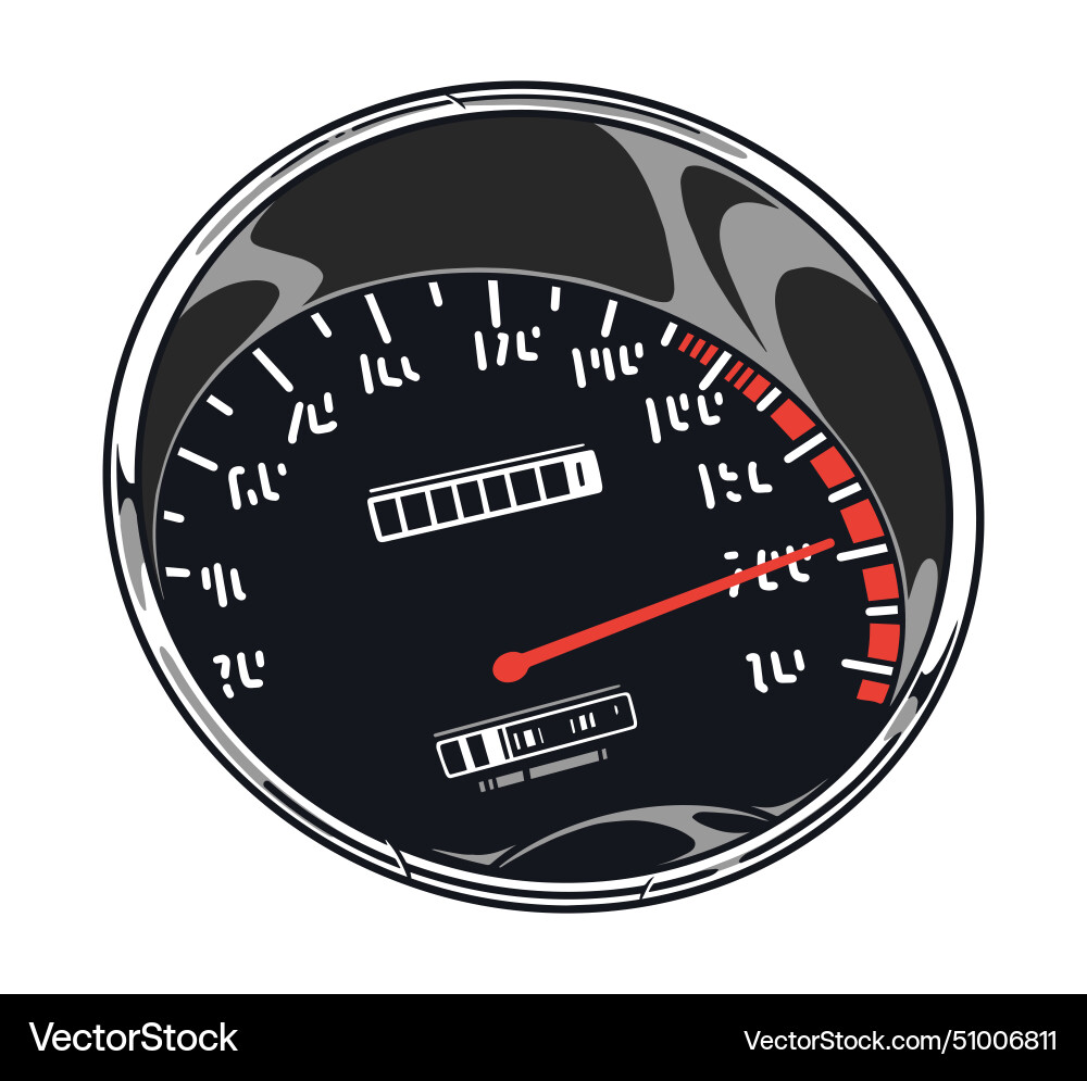 Car speedometer colorful vintage logotype Vector Image